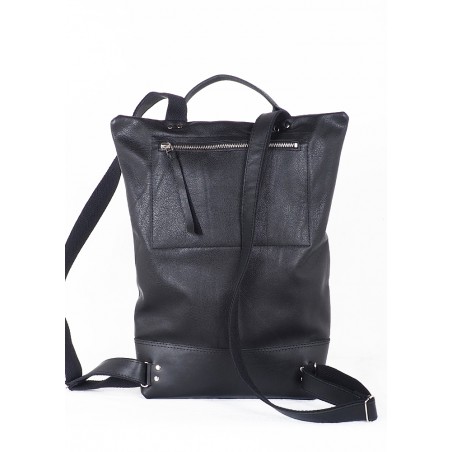 Black leather Backpack Laptop · BASIC